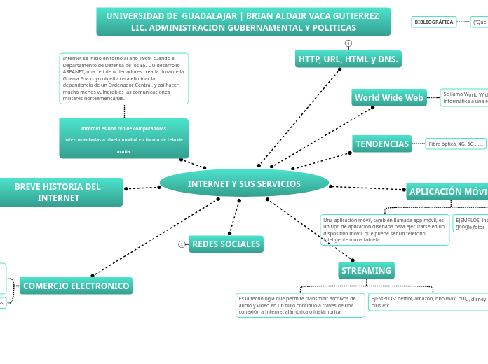 Internet Y Sus Servicios Mind Map